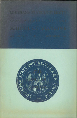 "1954-1955 LSU Medical Center Catalog/Bulletin: School of Medicine" by ...