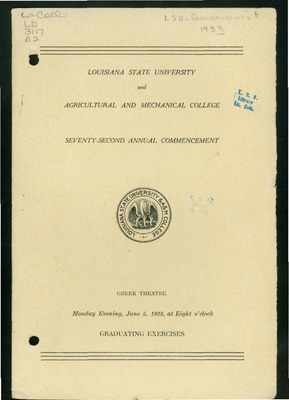 "Louisiana State University and Agricultural and Mechanical College- 19 ...